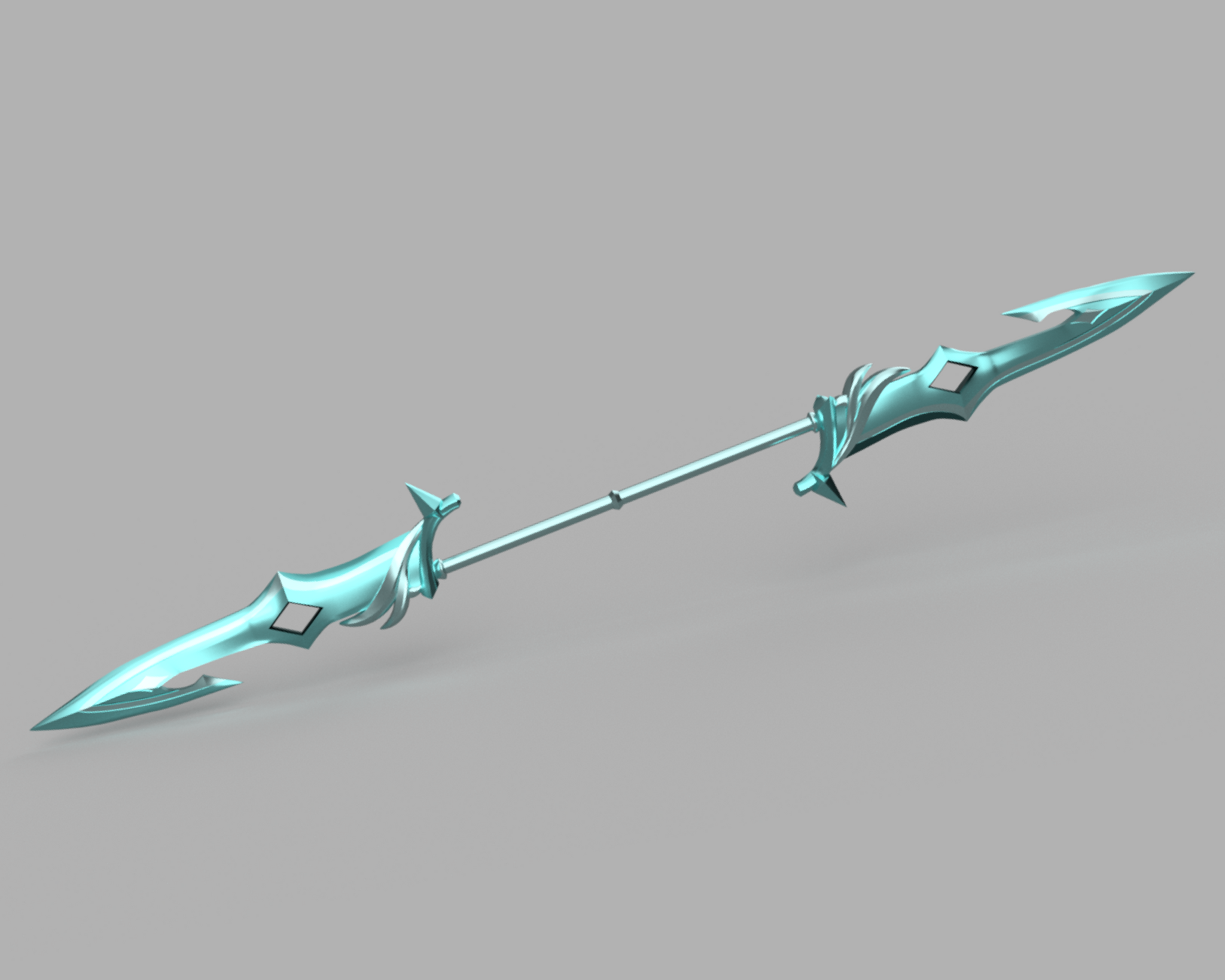 Genshin Impact Tartaglia Childe Water Lance Cosplay Sword 3D Model STL ...