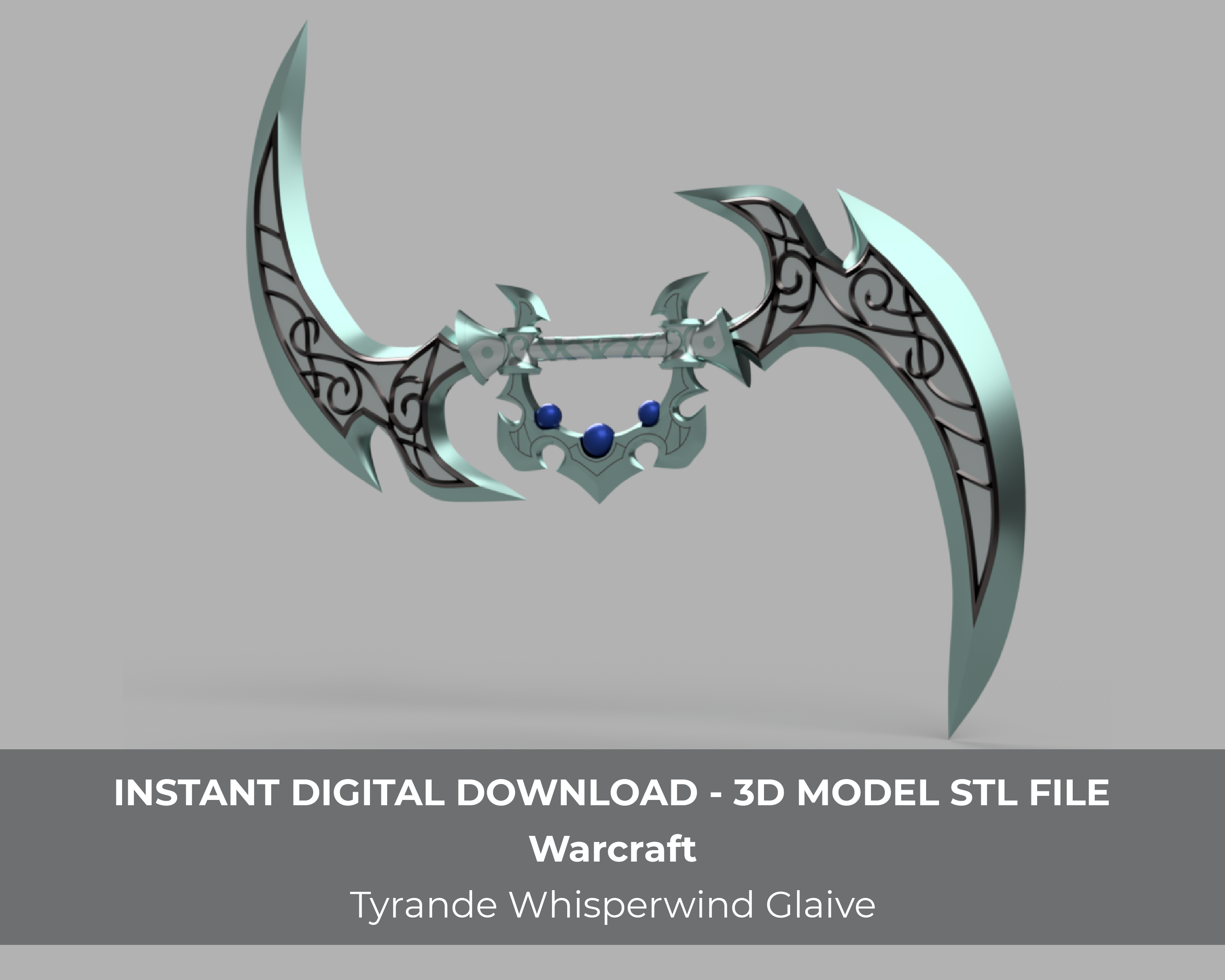 Warcraft Tyrande Whisperwind Glaive Cosplay 3D Model STL File ...